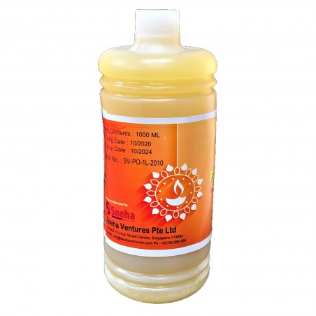 Satvik Pancha Deepam Pooja Oil, A Blend of Holy Oils, Lamp oil, 1 Ltr