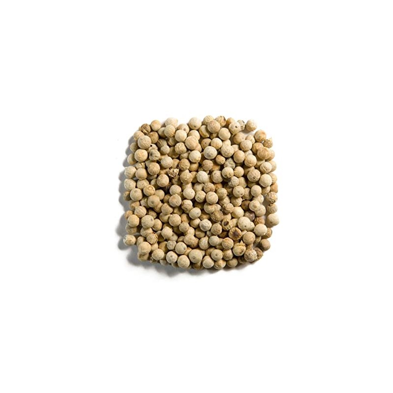OrgoNutri Whole White Pepper (Safed Mirch) with Grinder, 60gm