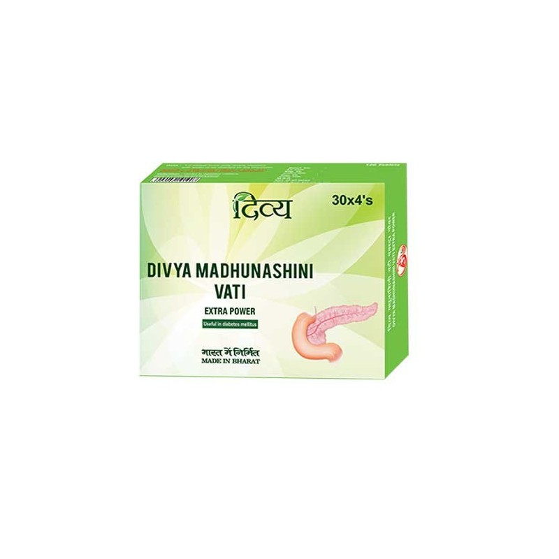 Patanjali Divya Madhunashini Vati Extra Power Tablets 500mg, (30*4’s ...