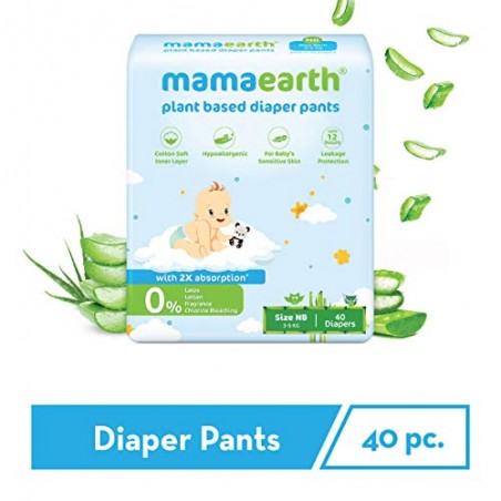 MamaEarth Plant Based Diaper Pants With 2X Absorption, Size NB (3-5 Kg ...