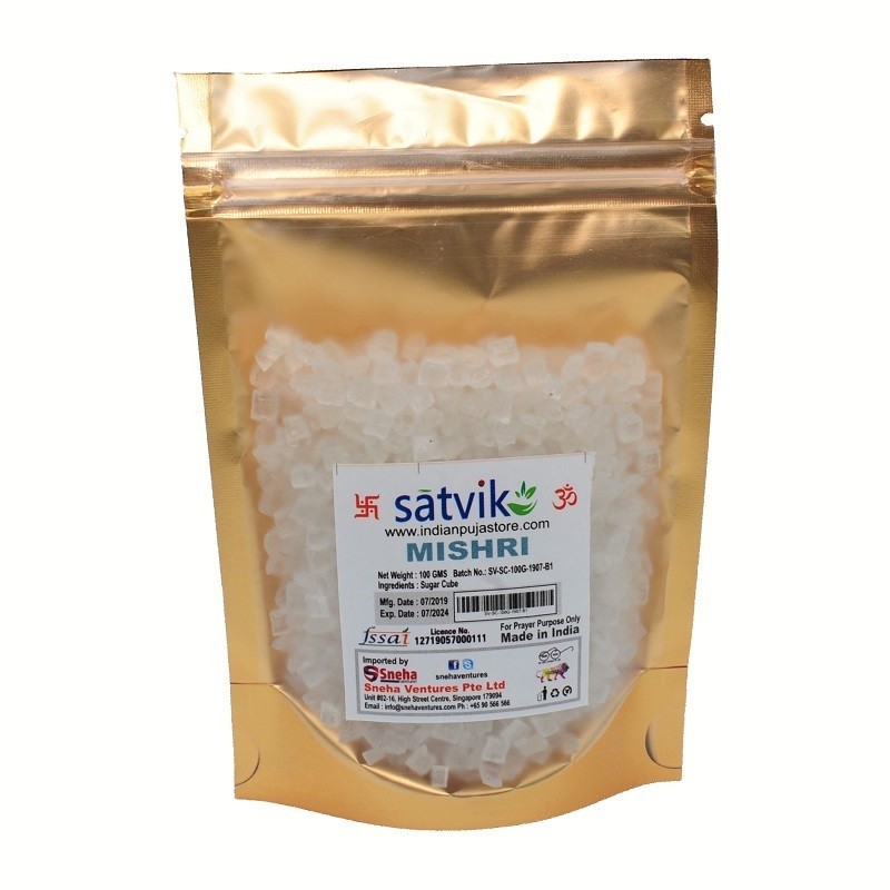 Satvik Mishri (Sugar Candy) (100gm). Used in Indian pujas as offering ...